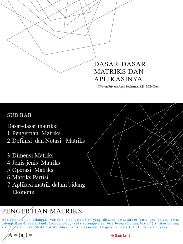 1. Dasar-dasar Matriks | PDF
