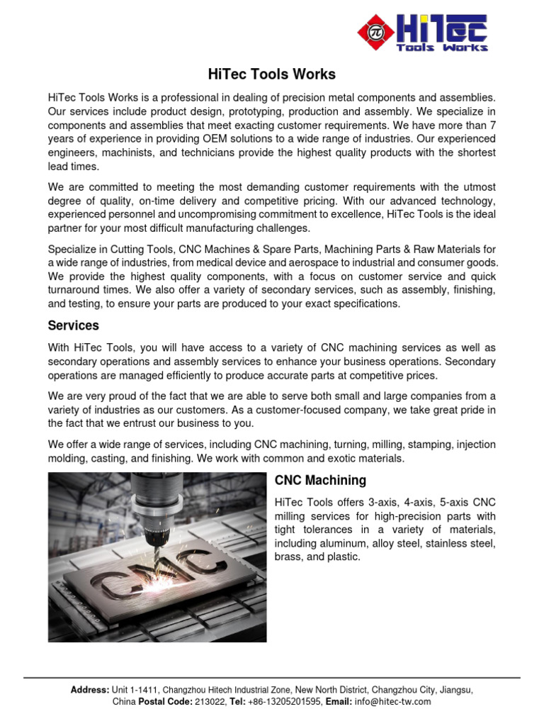 Hitec tools About Us | PDF | Forging | Sheet Metal