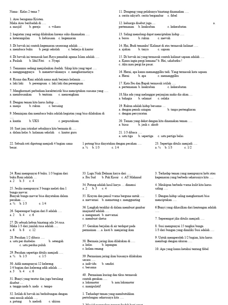kelaAS 2 TEMA 7 | PDF
