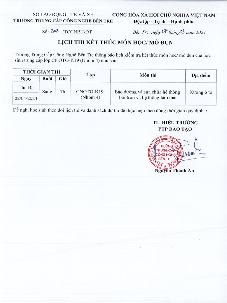 302 304 306 308 310 - Lich - Thi - 2024 o - To - CGKL | PDF