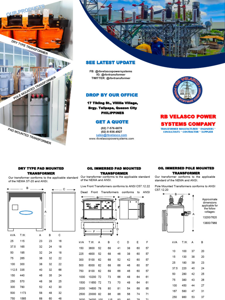 Pad Mounted Transformer Brochure | Download Free PDF | Transformer | Components
