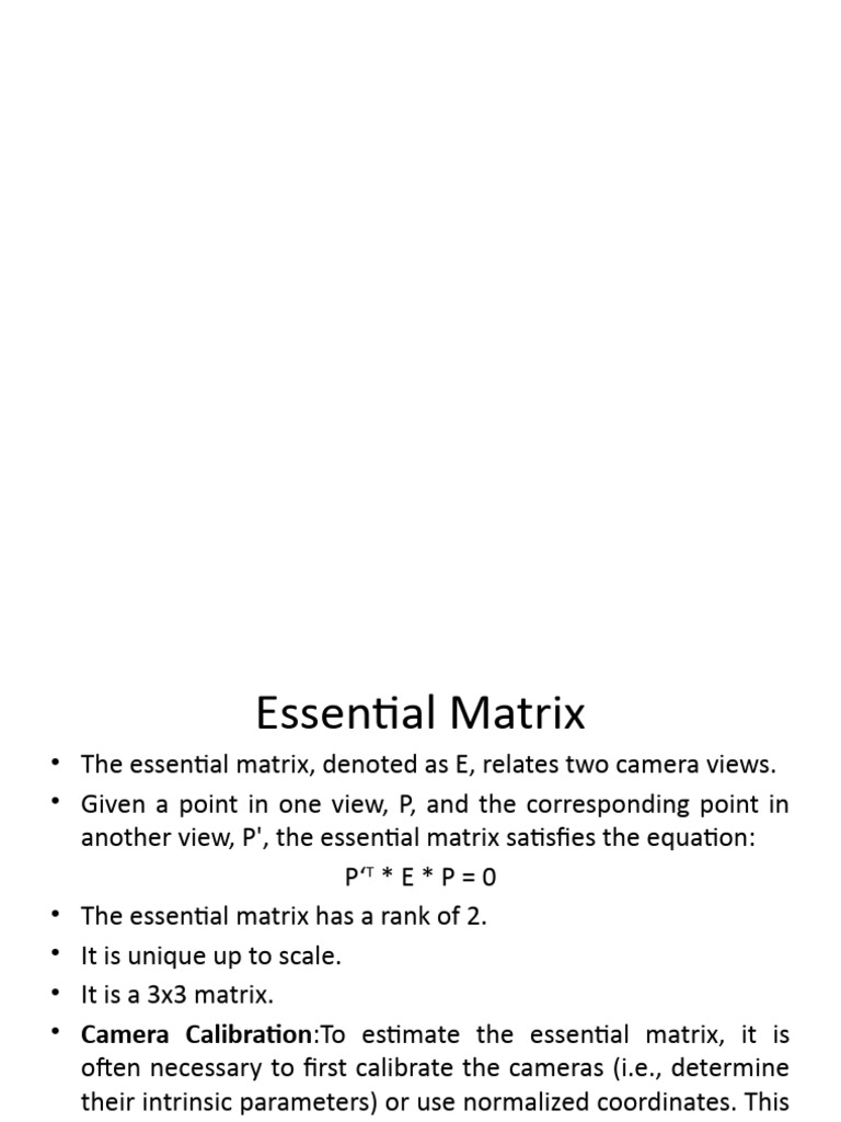 Linear Triangulation | PDF | Matrix (Mathematics) | Stereoscopy