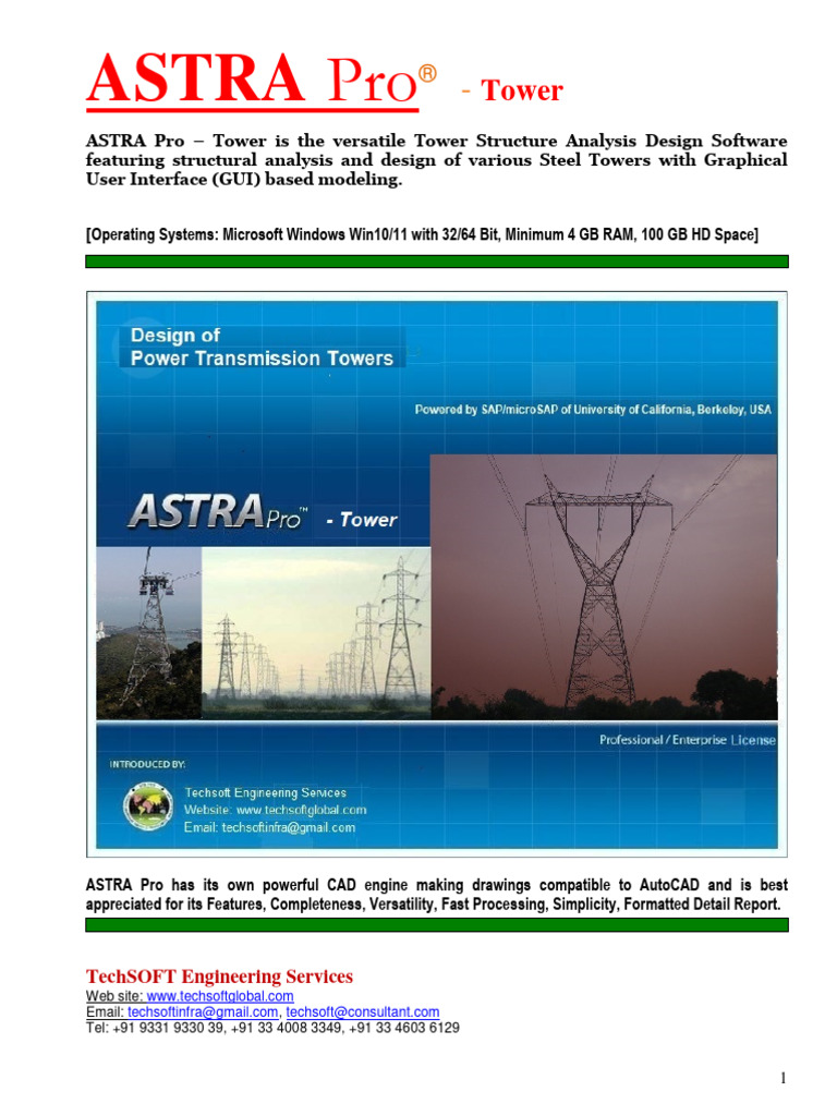 ASTRA Pro - Tower (Tech Specifications) | PDF | Computer Aided Design | Graphical User Interfaces