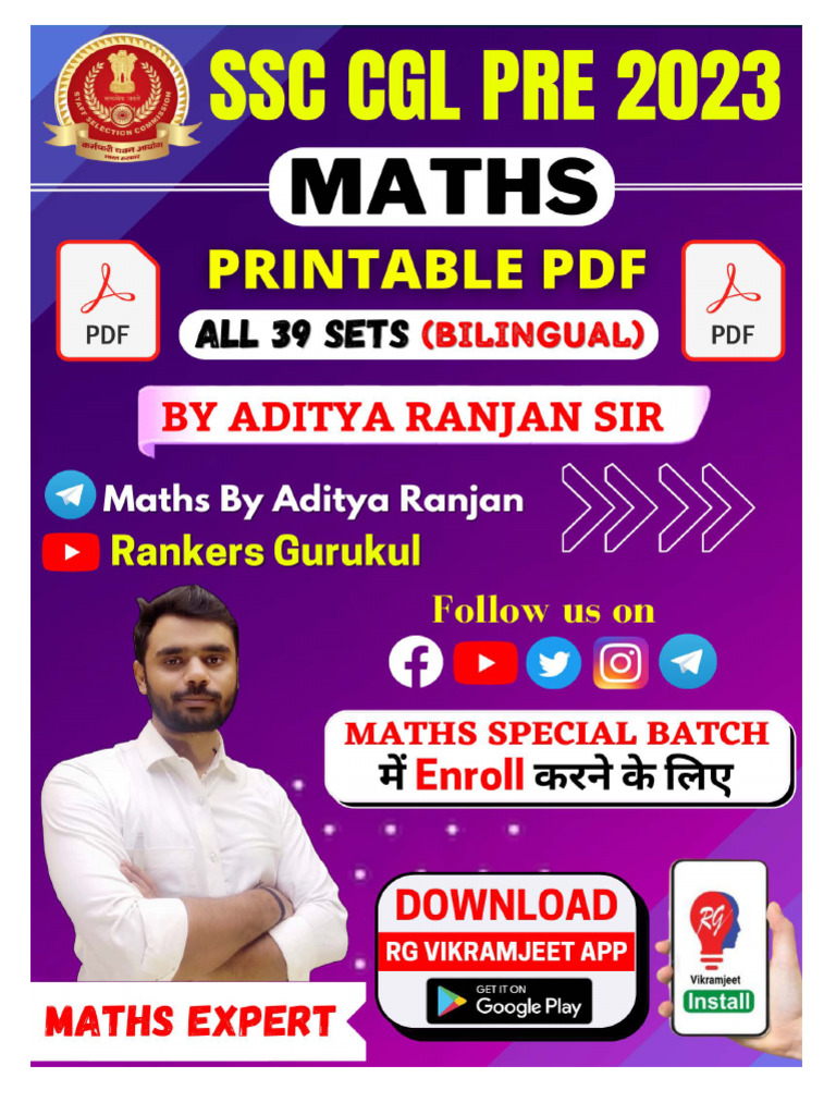 SSC CGL Pre 2023 PDF | PDF | Elementary Geometry