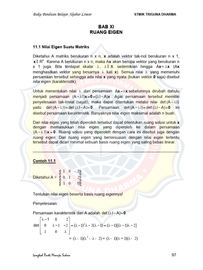 Ruang Eigen - STMIK Triguna Dharma | PDF