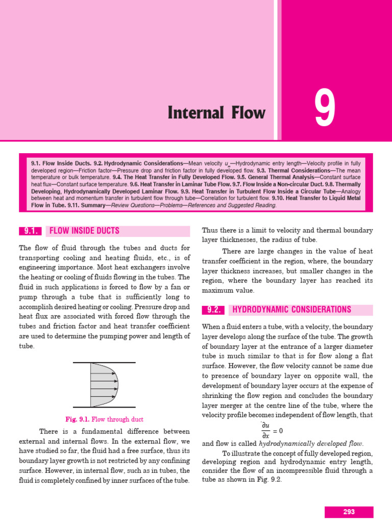 Internal Flow | PDF | Fluid Dynamics | Boundary Layer