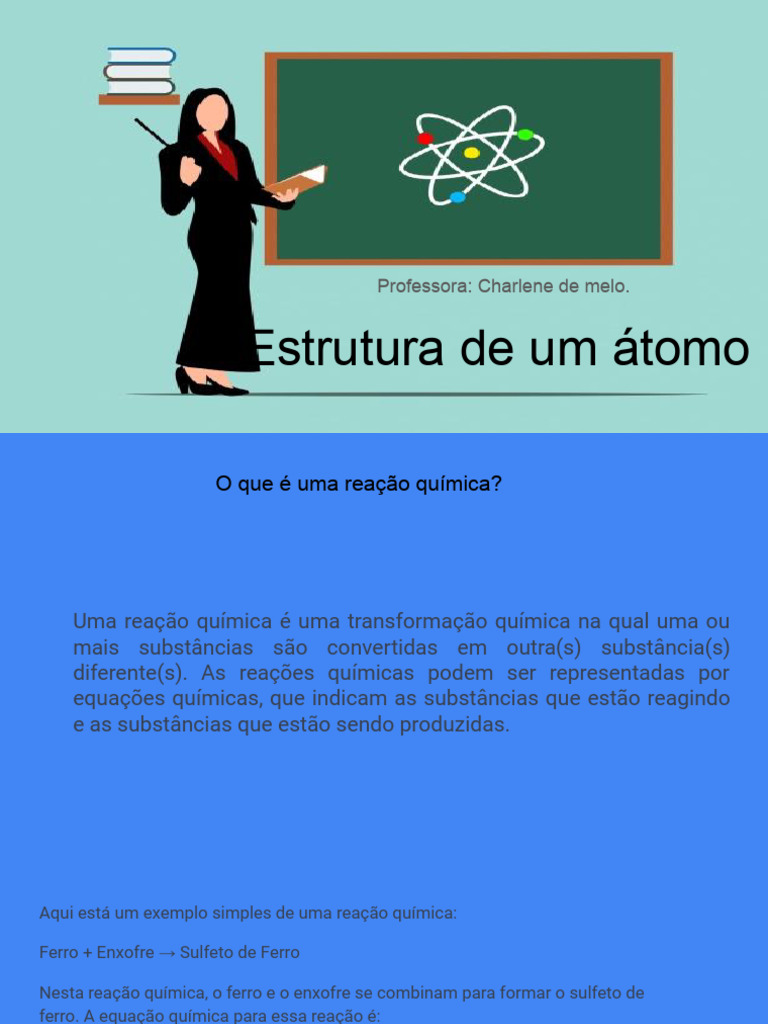 Estrutura de um átomo | PDF | Reações químicas | Tabela periódica