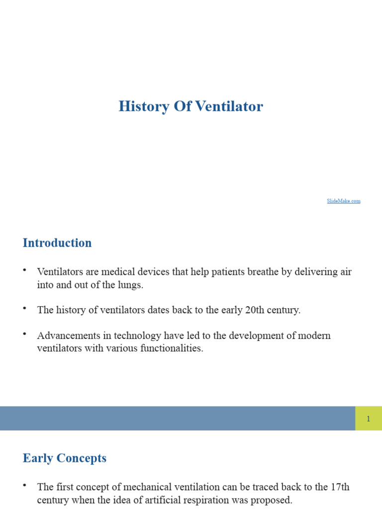 History of Ventilator | PDF | Health Care | Respiratory System