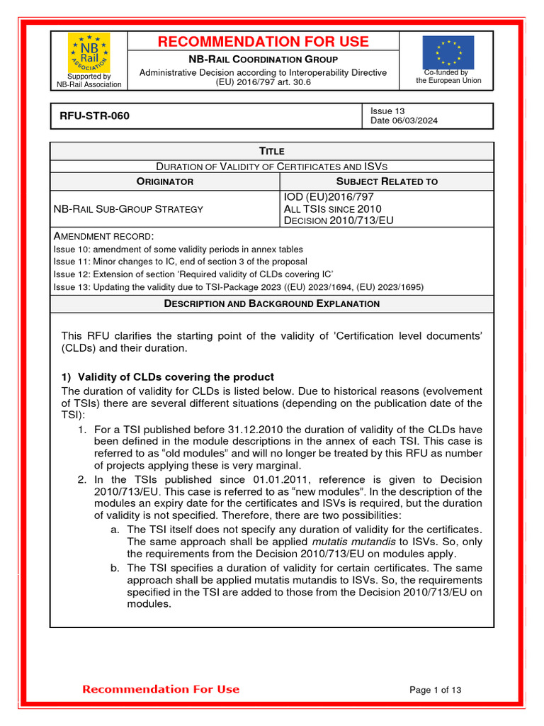 Validity of Certificates and ISVs in RFU | PDF | Quality Management ...
