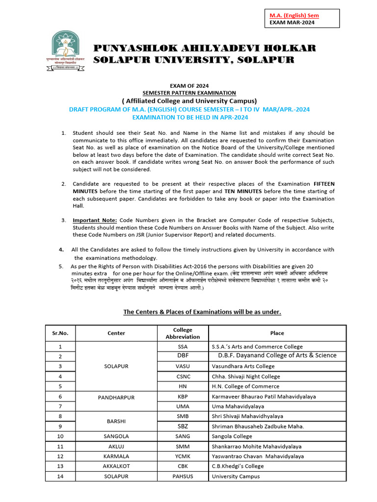 M-A - English Draft TT Mar-2024 | PDF | Liberal Arts Education