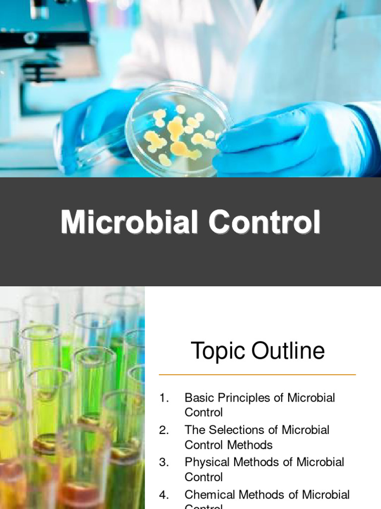Basic Principles of Microbial Control | PDF | Disinfectant | Antimicrobial