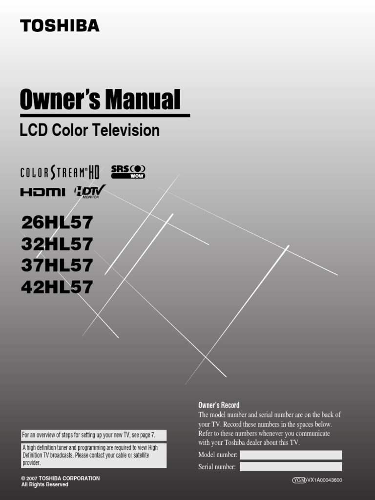 LCD Color Television: For An Overview of Steps For Setting Up Your New ...