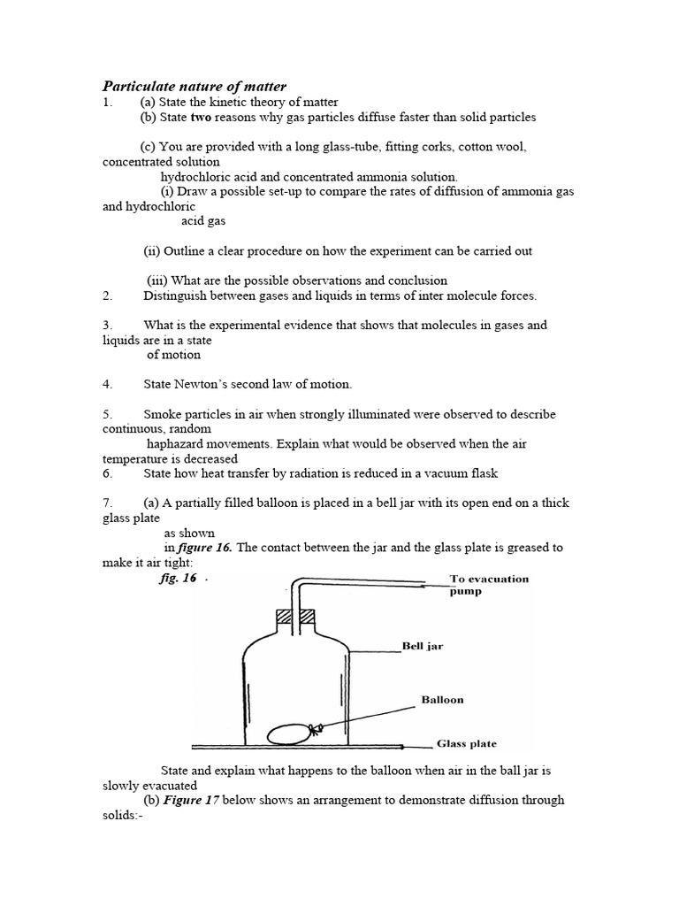 Particulate Nature of Matter | PDF | Gases | Atmosphere Of Earth