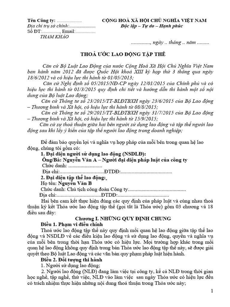 Mau Thoa Uoc LDTT | PDF