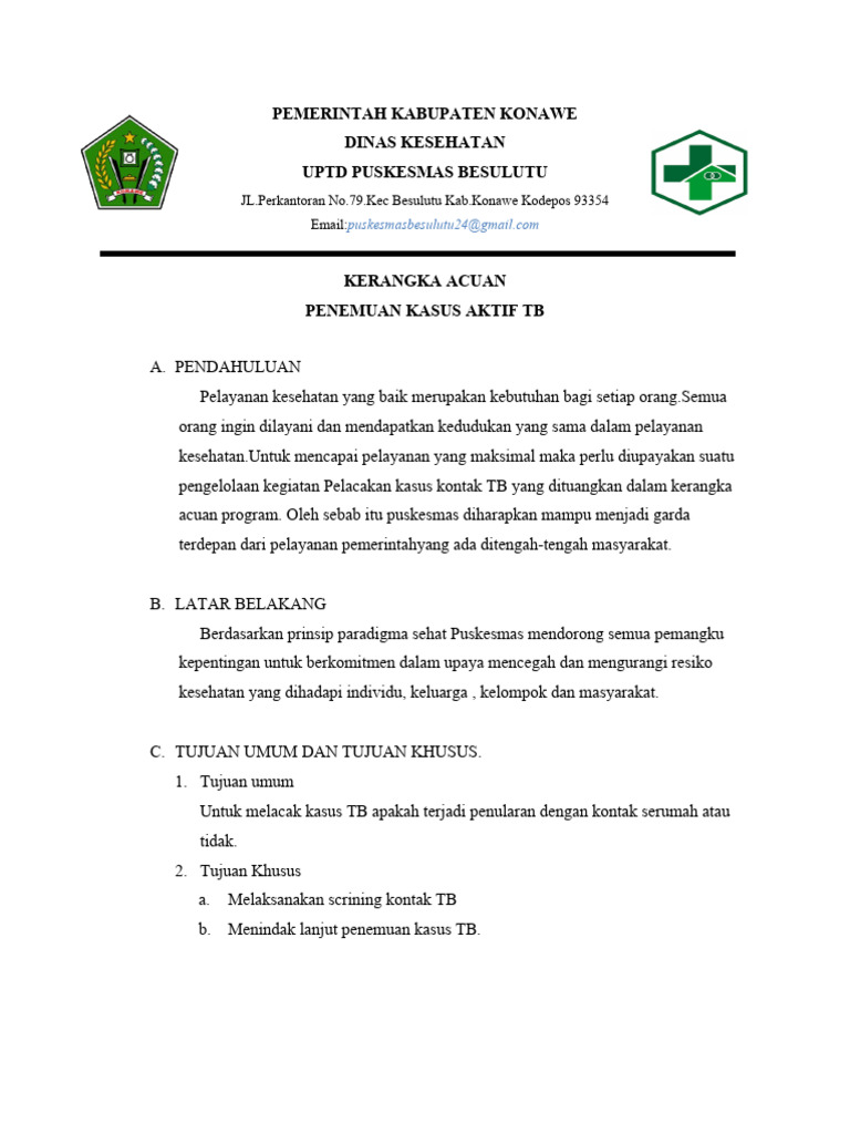 Kak Penemuan Kasus TB Aktif | PDF