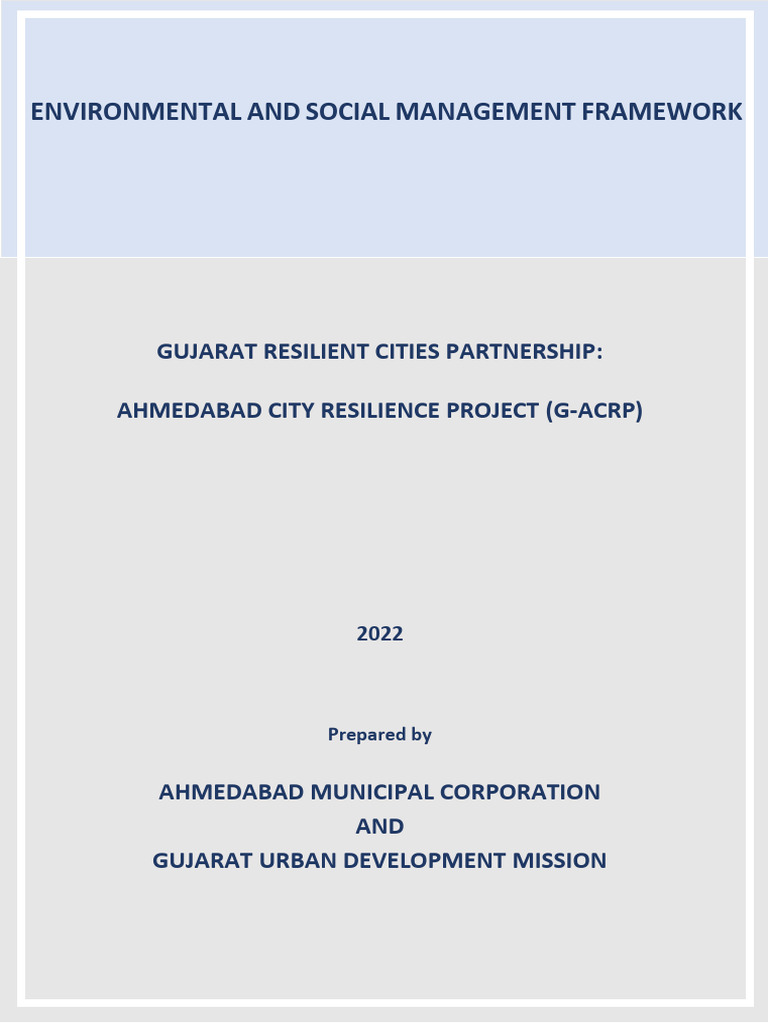 1 - Environment Social Management Framework (ESMF) | PDF | Risk | Environmental Impact Assessment