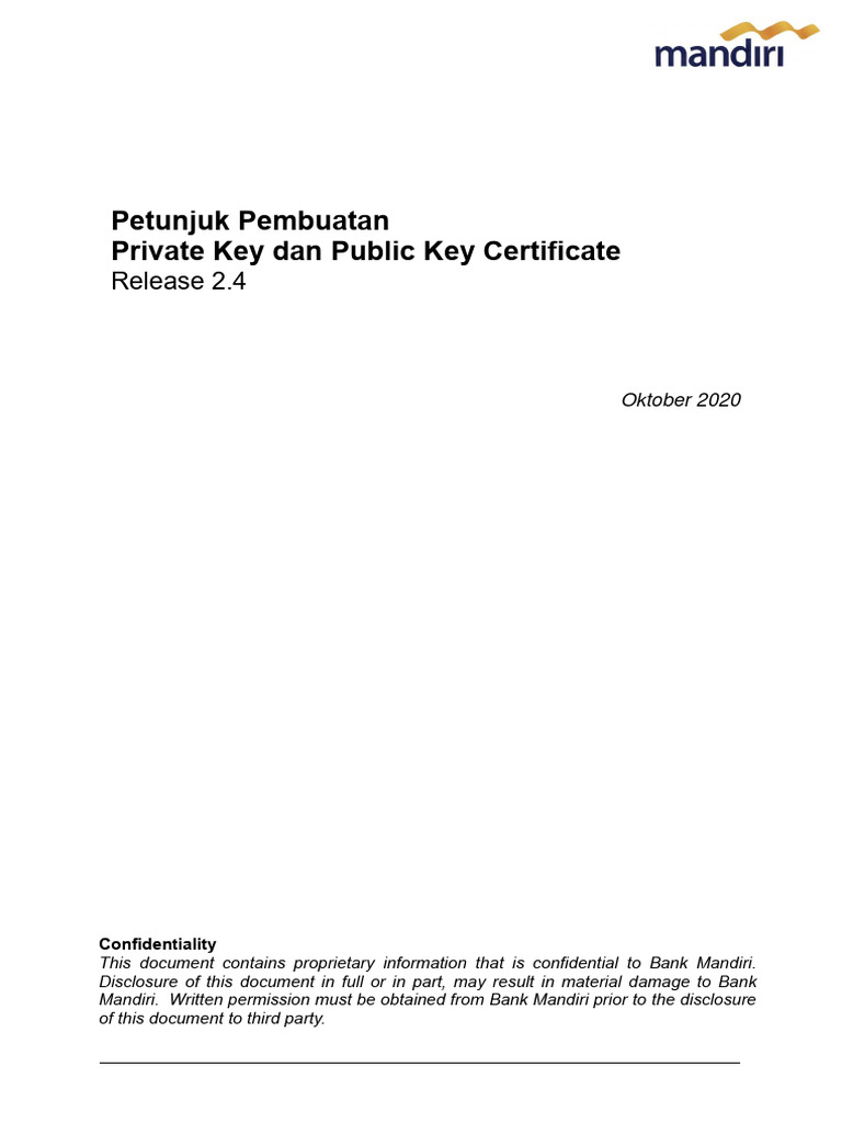 Petunjuk Pembuatan Keystore Dan Certificate Keystore 2.4 | PDF