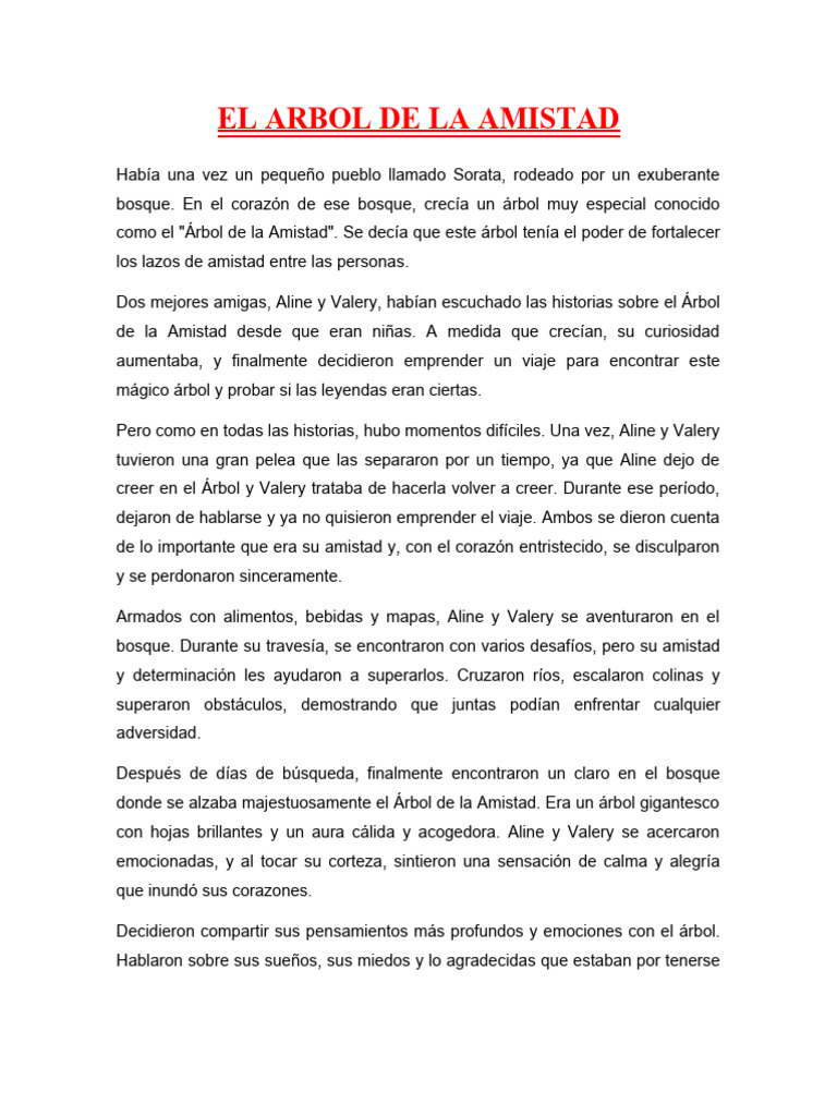 El Arbol De La Amistad | PDF