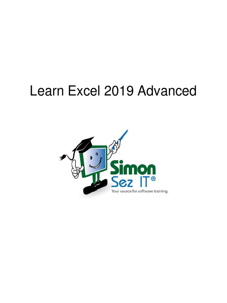 103 - Microsoft-Excel-2019-Advanced-Course-by-Simon-Sez-IT | PDF | Microsoft Excel | Function ...