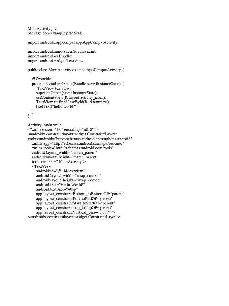 Main Activity | PDF | Android (Operating System) | System Software