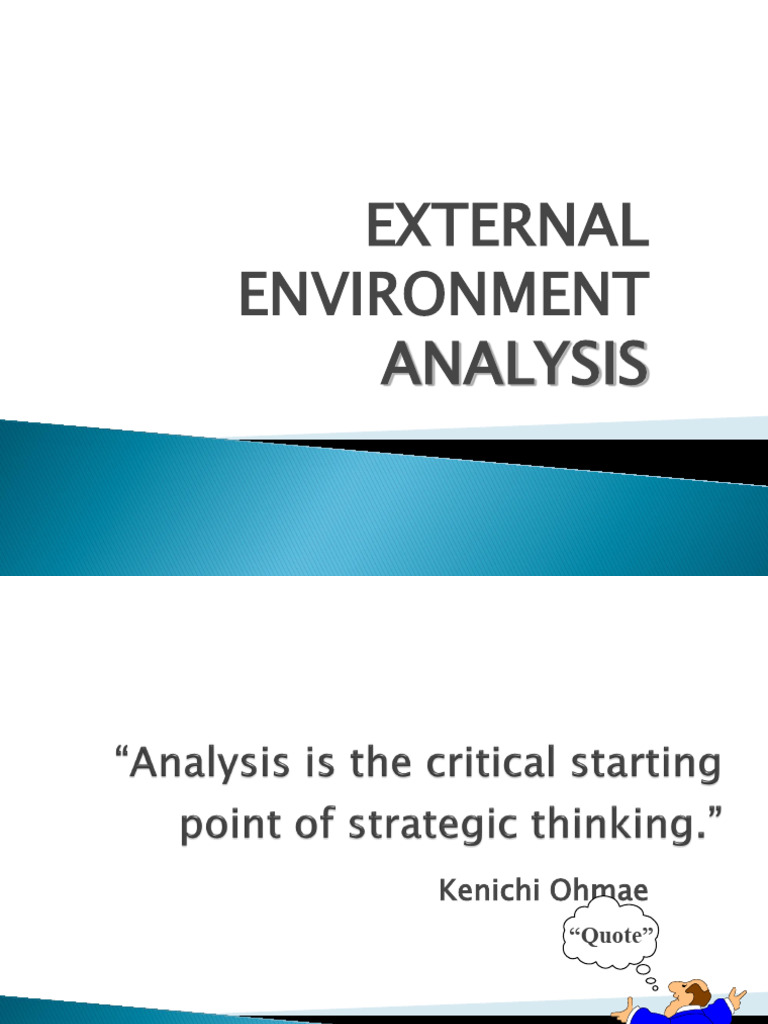 External Environment Analysis Guide | PDF | Strategic Management | Supply Chain