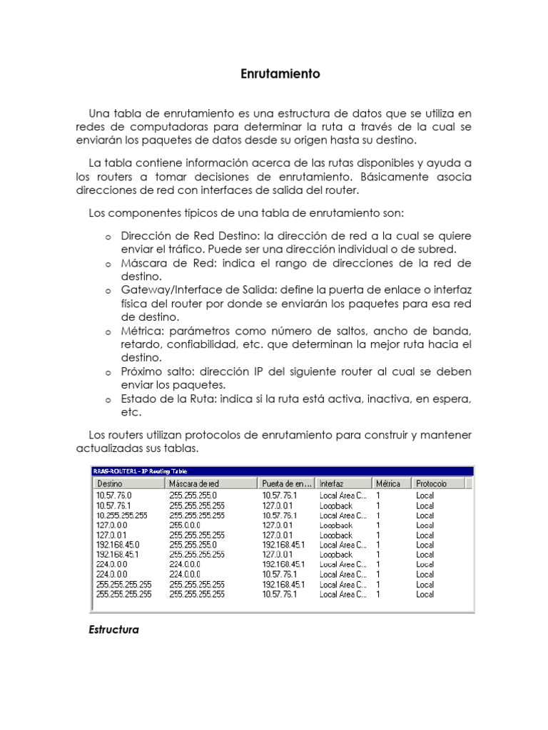 Enrutamiento | Descargar gratis PDF | Enrutador (Computación) | Protocolos de internet