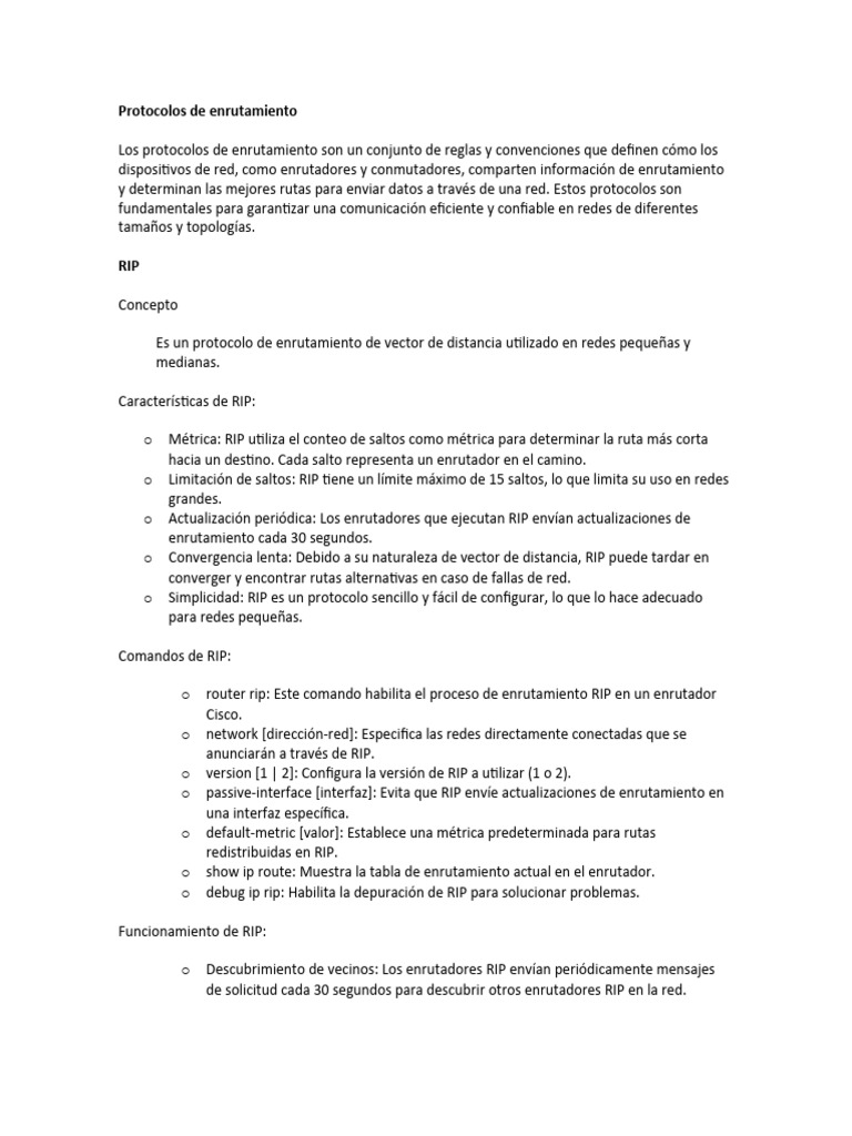 Protocolos de Enrutamiento | Descargar gratis PDF | Enrutador (Computación) | Enrutamiento