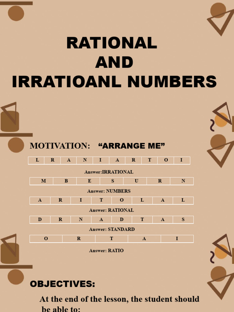 RATIONAL and IRRATIONAL NUMBER | PDF | Rational Number | Numbers
