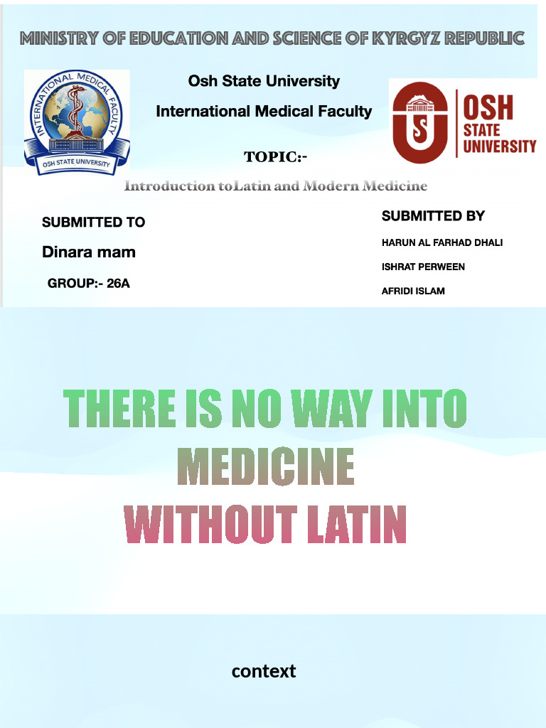 Latin - Medicine 2 | PDF | Medicine | Latin