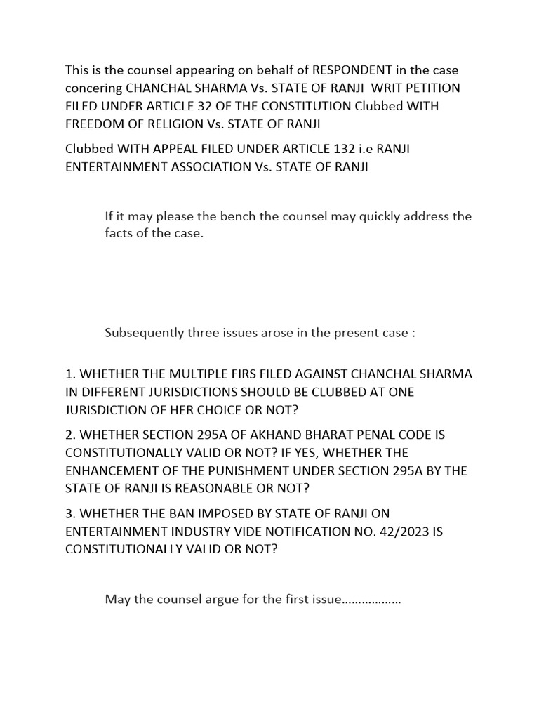 Speech Respondent Gil | PDF | Jurisdiction | Supreme Court Of India