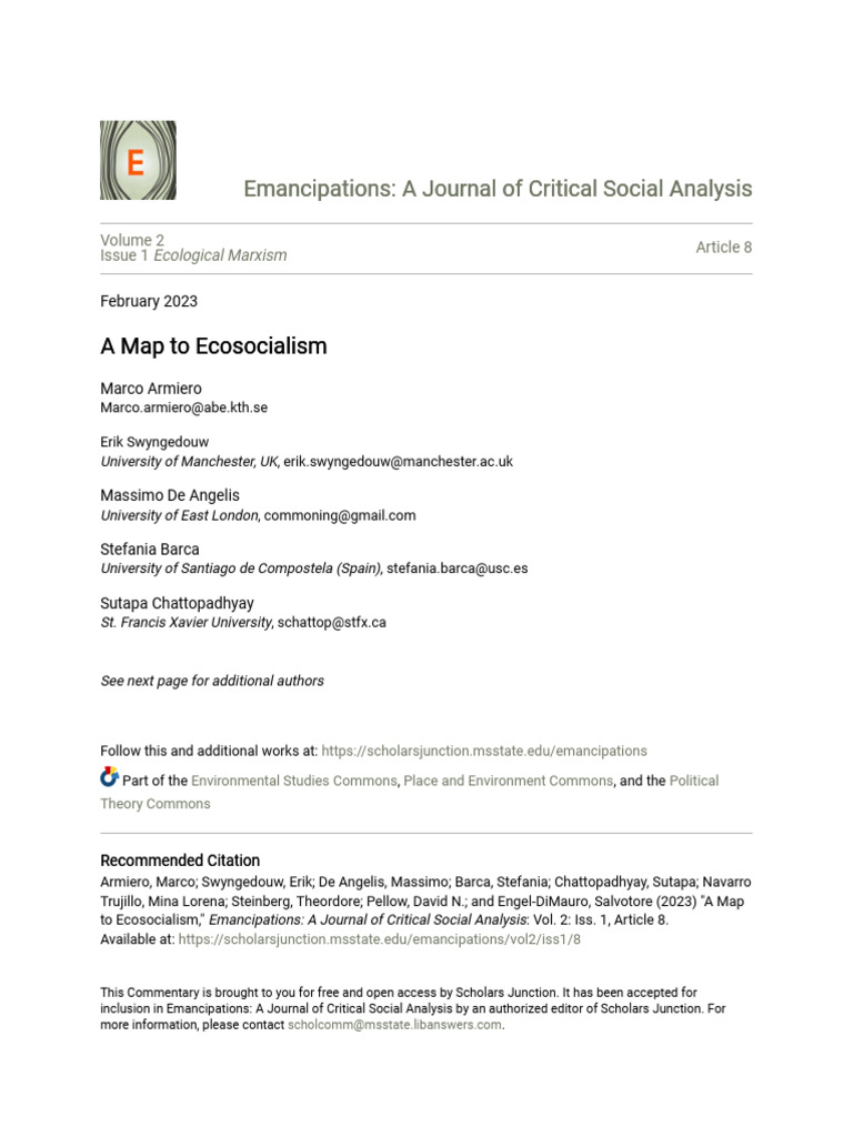 A Map To Ecosocialism | PDF | Ecofeminism | Capitalism