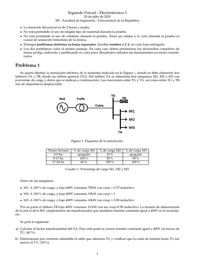 E1 Parcial | PDF | Transformador | Ciencia de los Materiales