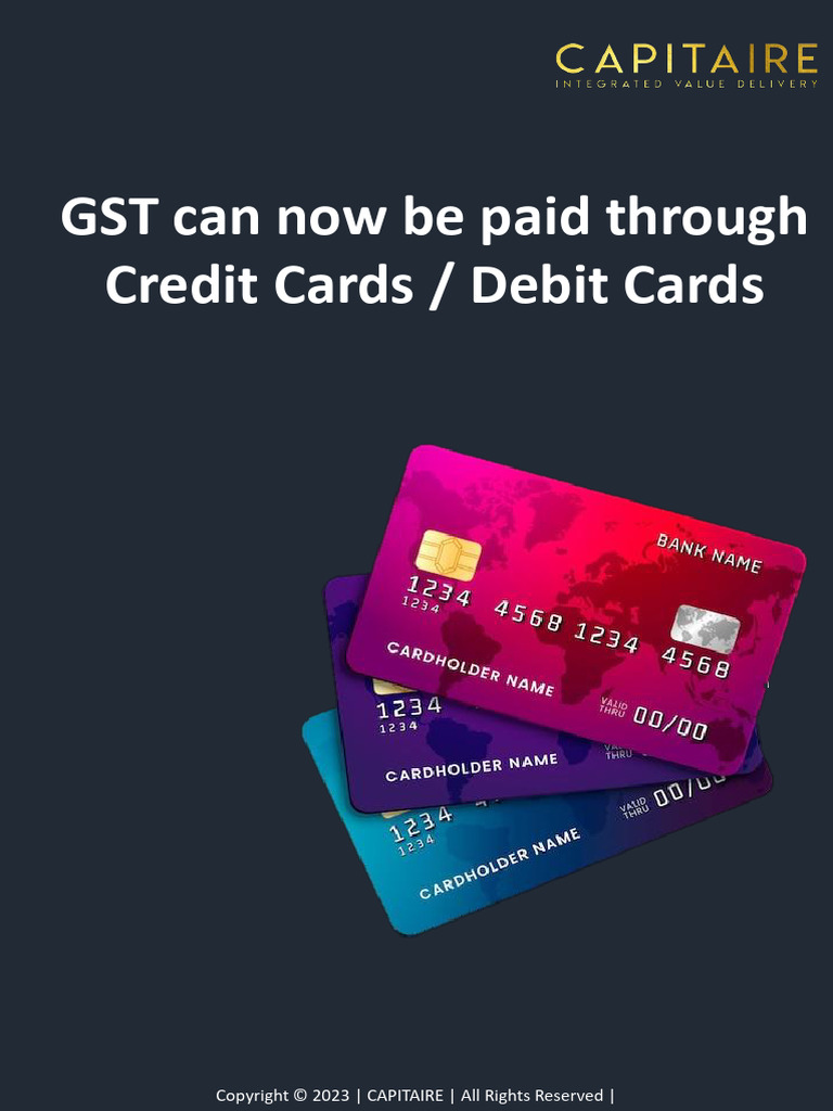 GST Credit Card Debit Card | PDF | Business | Technology & Engineering