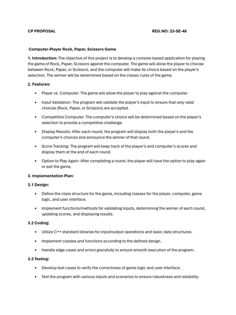 CP PROPOSAL REG | PDF | Programming | Computer Program