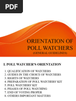 Poll Watcher's Guidelines | PDF | Polling Place | Voting
