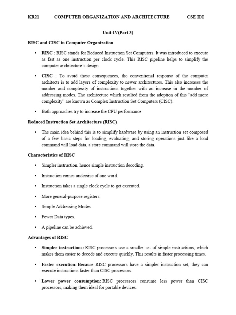 Unit IV Material Part 3 1705469836025 | PDF | Central Processing Unit ...