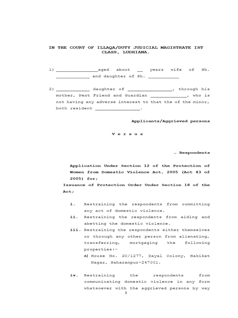 In The Court of Illaqa/Duty Judicial Magistrate Ist Class, Ludhiana ...