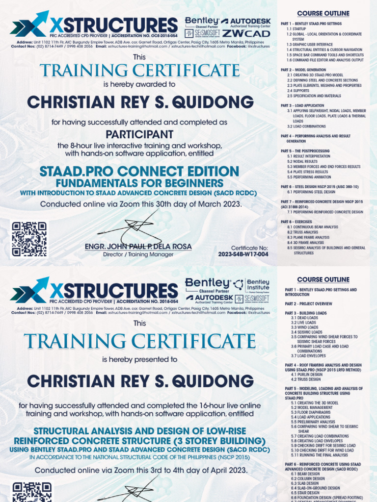 Training Certificate | PDF