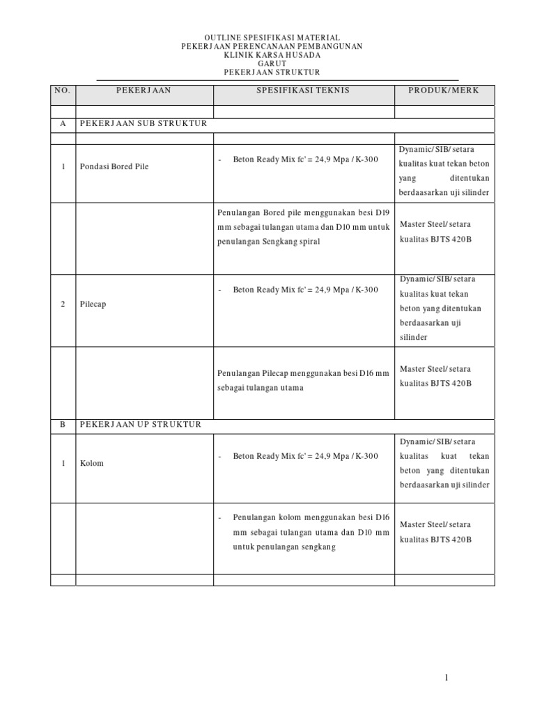 02 Outline Spec Struktur | PDF