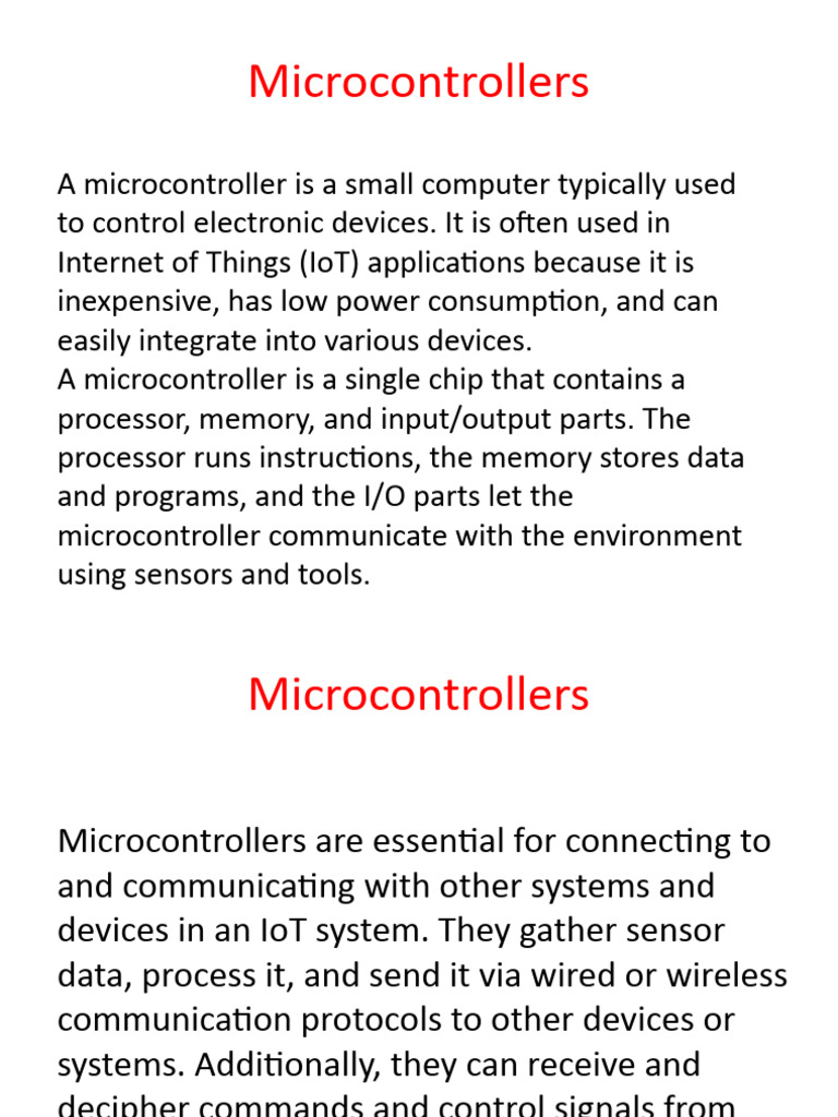 IOT Notes Unit-1 | PDF | Actuator | Microcontroller