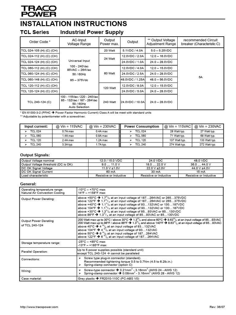 TCL Series Power Supply Guide | PDF | Power Supply | Fuse (Electrical)