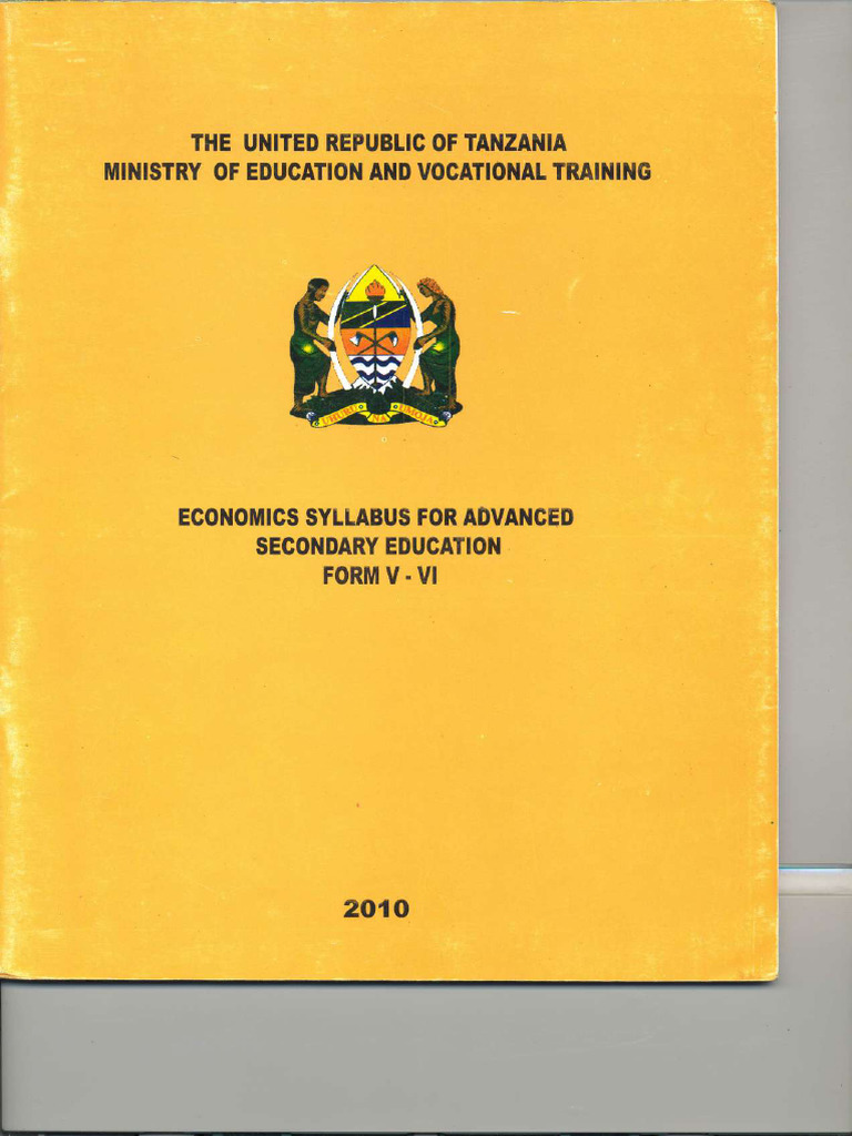 Economics Form V-VI NOTEs | PDF