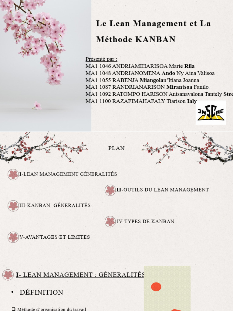 Lean Management Et KANBAN Corrigé | PDF | Lean (production) | Production et fabrication