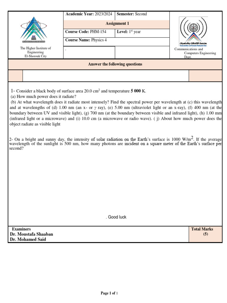 Assignment 1 Comm | PDF