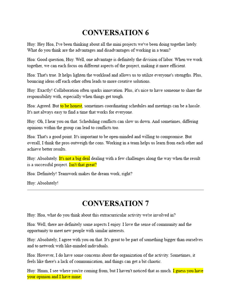 Speaking Conversations | PDF | Study Skills | Tourism