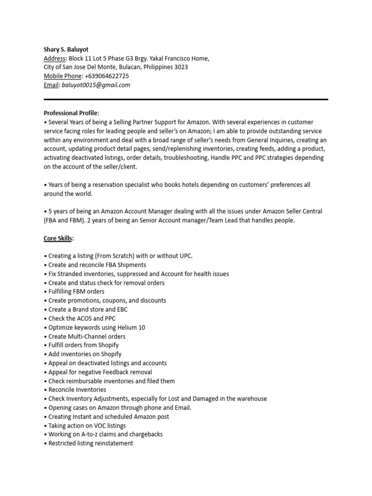 Curriculum Vitae | PDF | Inventory | Business
