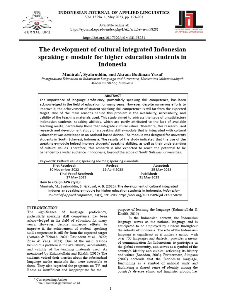 Review Jurnal Prof Munirah 1 | PDF | Methodology | Learning