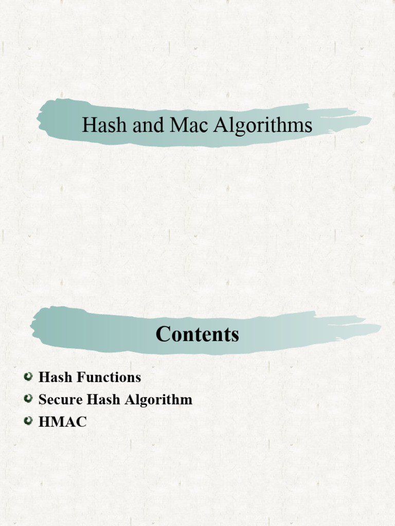 Cryptographic Hash & HMAC Guide | PDF | Theoretical Computer Science | Error Detection And ...