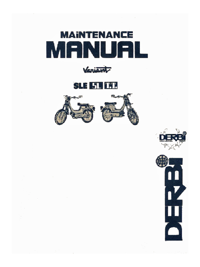 Derbi Piston Port Engine Service Manual | PDF