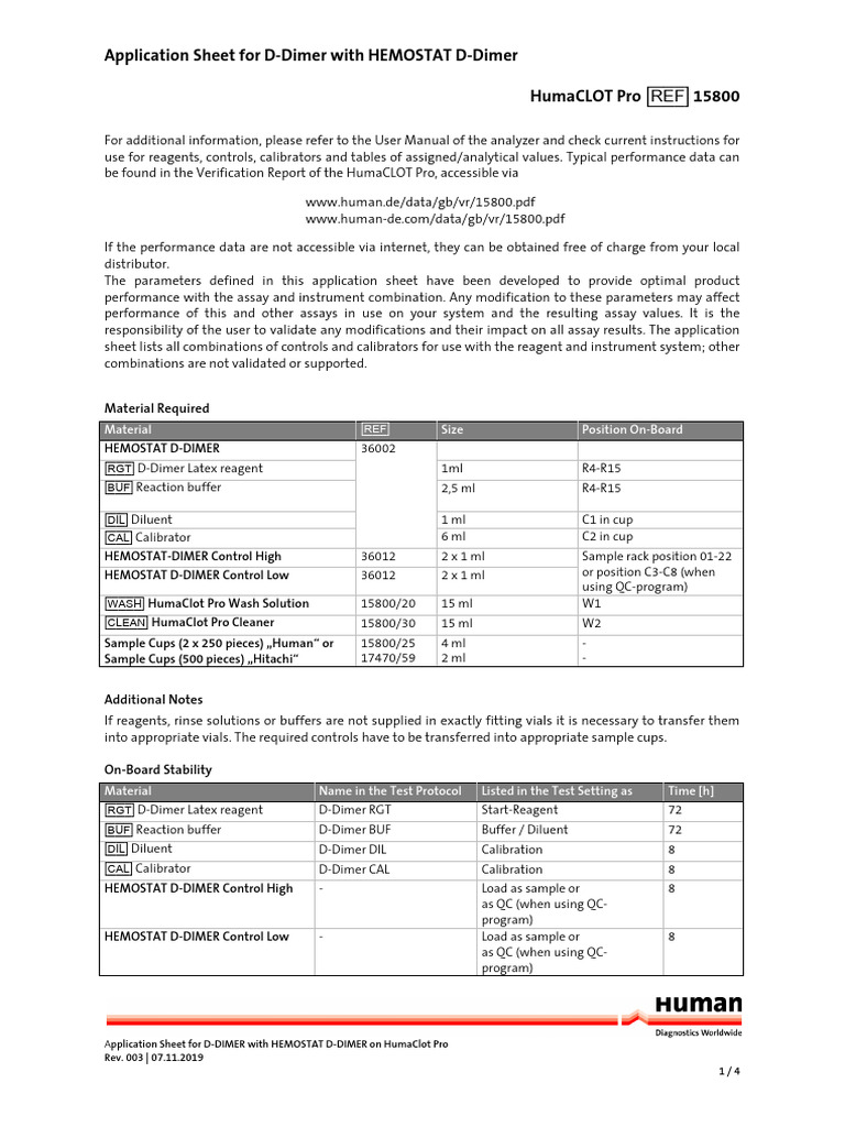 D-Dimer Co-Dd-Aps | PDF | Enzyme Kinetics | Calibration